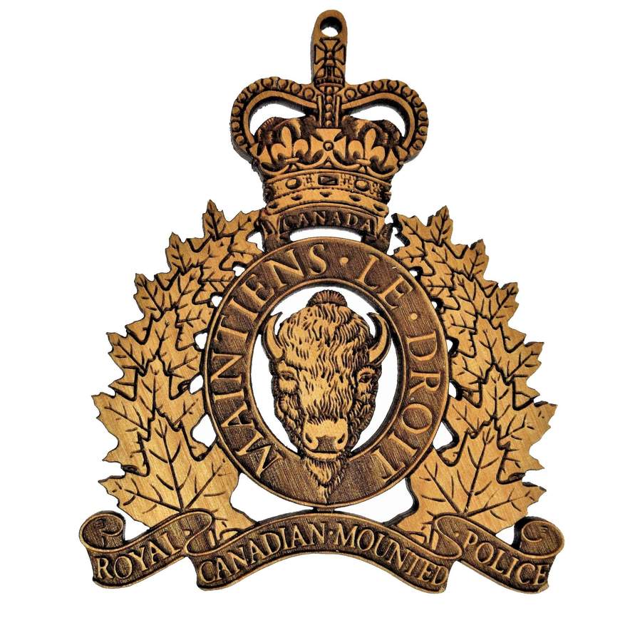 RCMP Royal Canadian Mounted Police Wood Crest • Heritage Wooden Gifts ...